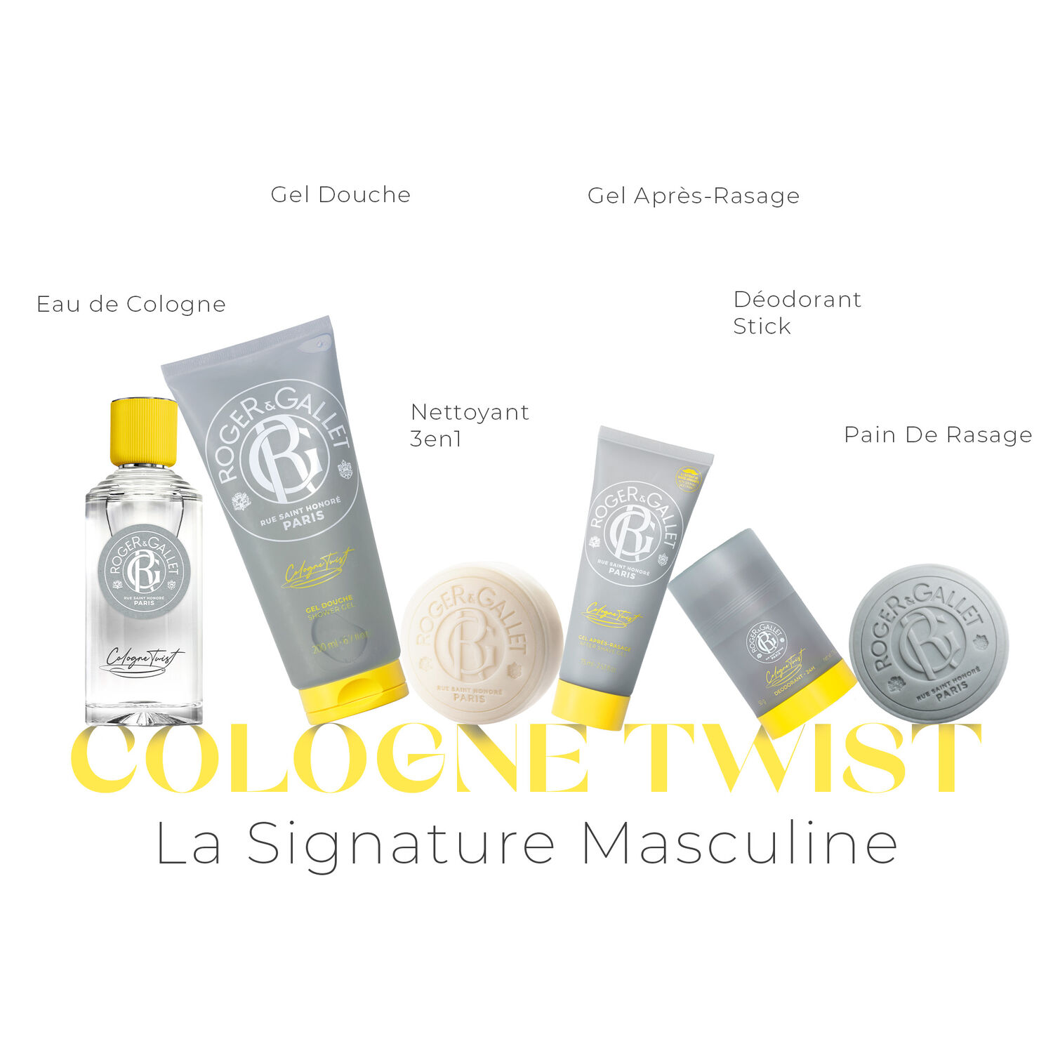 Cologne Twist, Pain Nettoyant 3 en 1 Corps-Visage-Cheveux - Roger ...