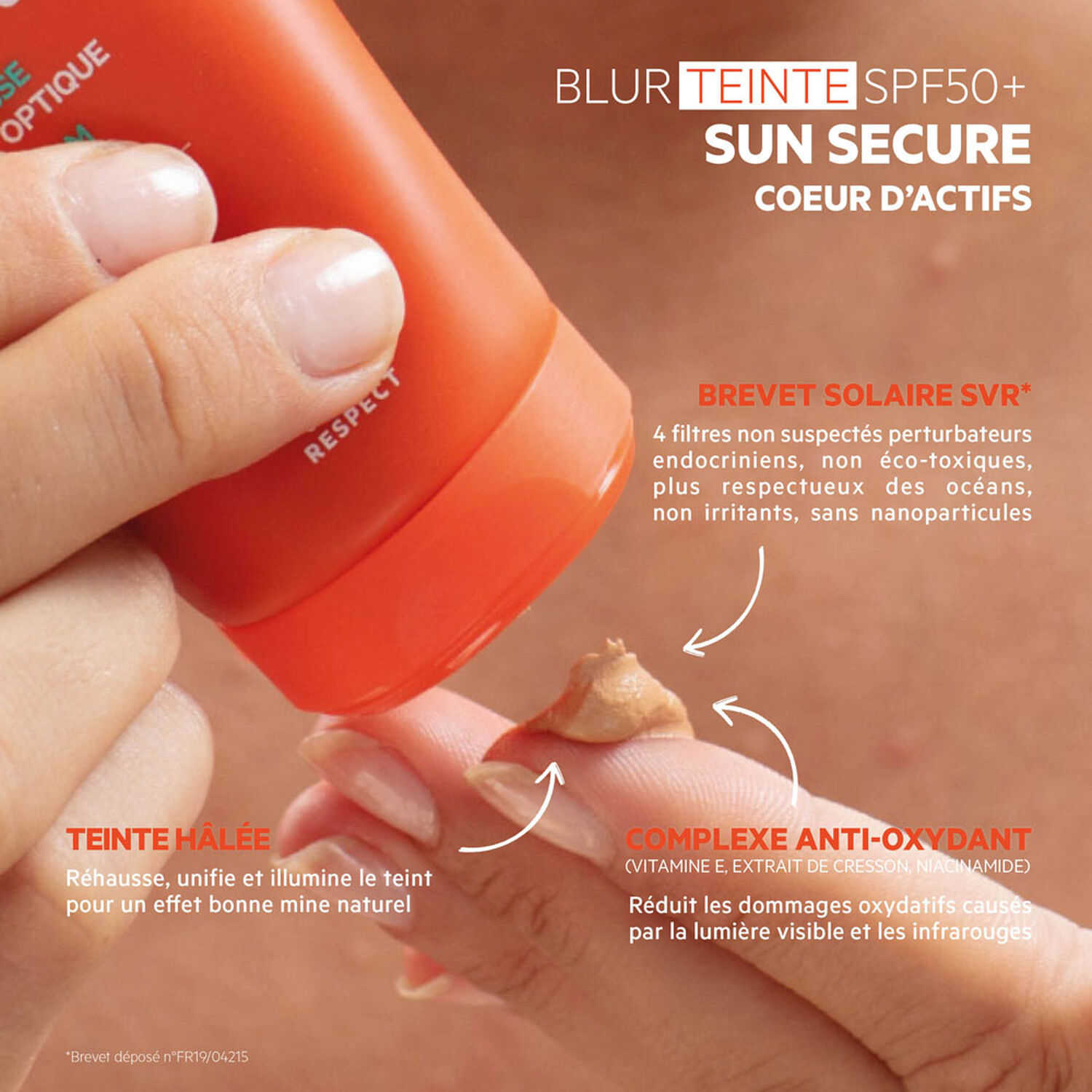 Sun Secure Blur Teinté SPF50+, Crème Mousse Très Haute Protection ...