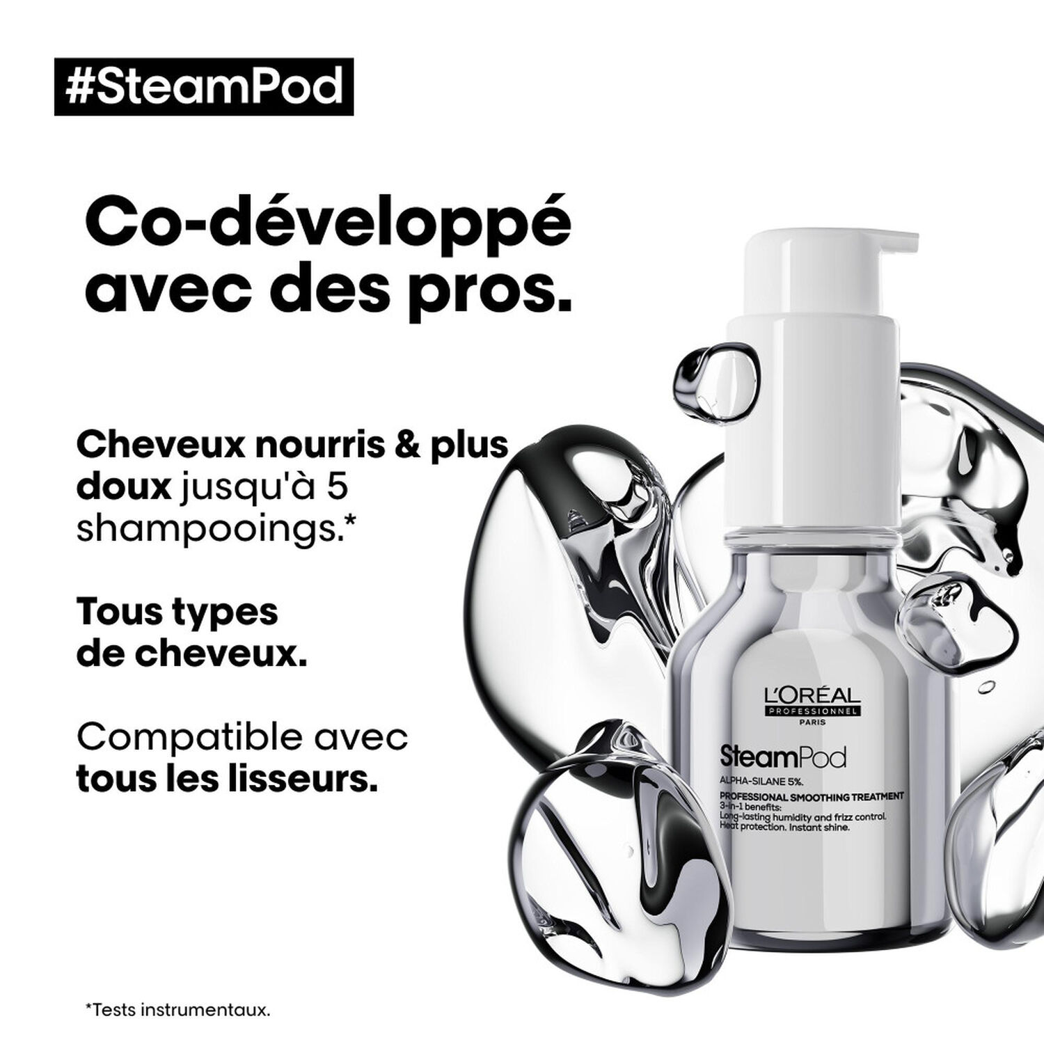 Steampod, Soin Lissant Professionnel Tous Types de Cheveux 50 ml - L ...