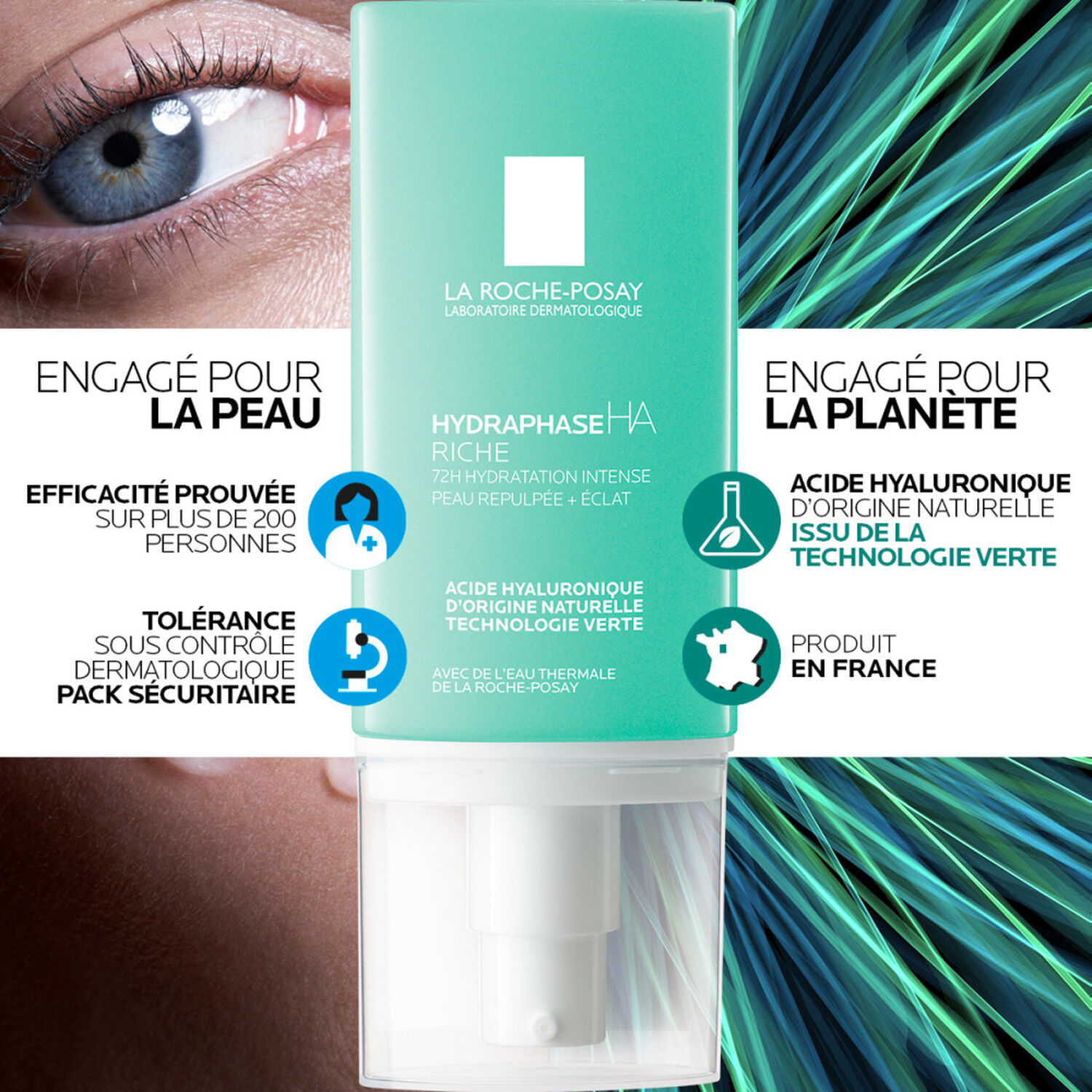 Hydraphase HA Riche, Crème Hydratante Visage Acide Hyaluronique 50 ml ...
