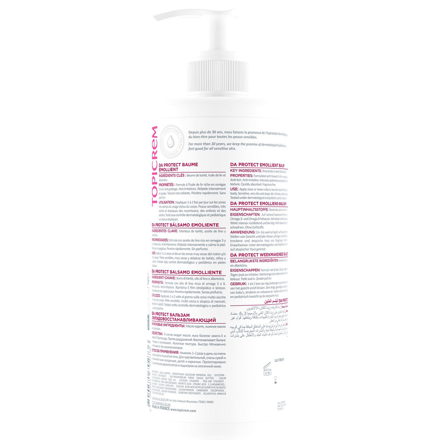 Da Protect, Baume Emollient 500 ml - Topicrem | MyOrigines ...