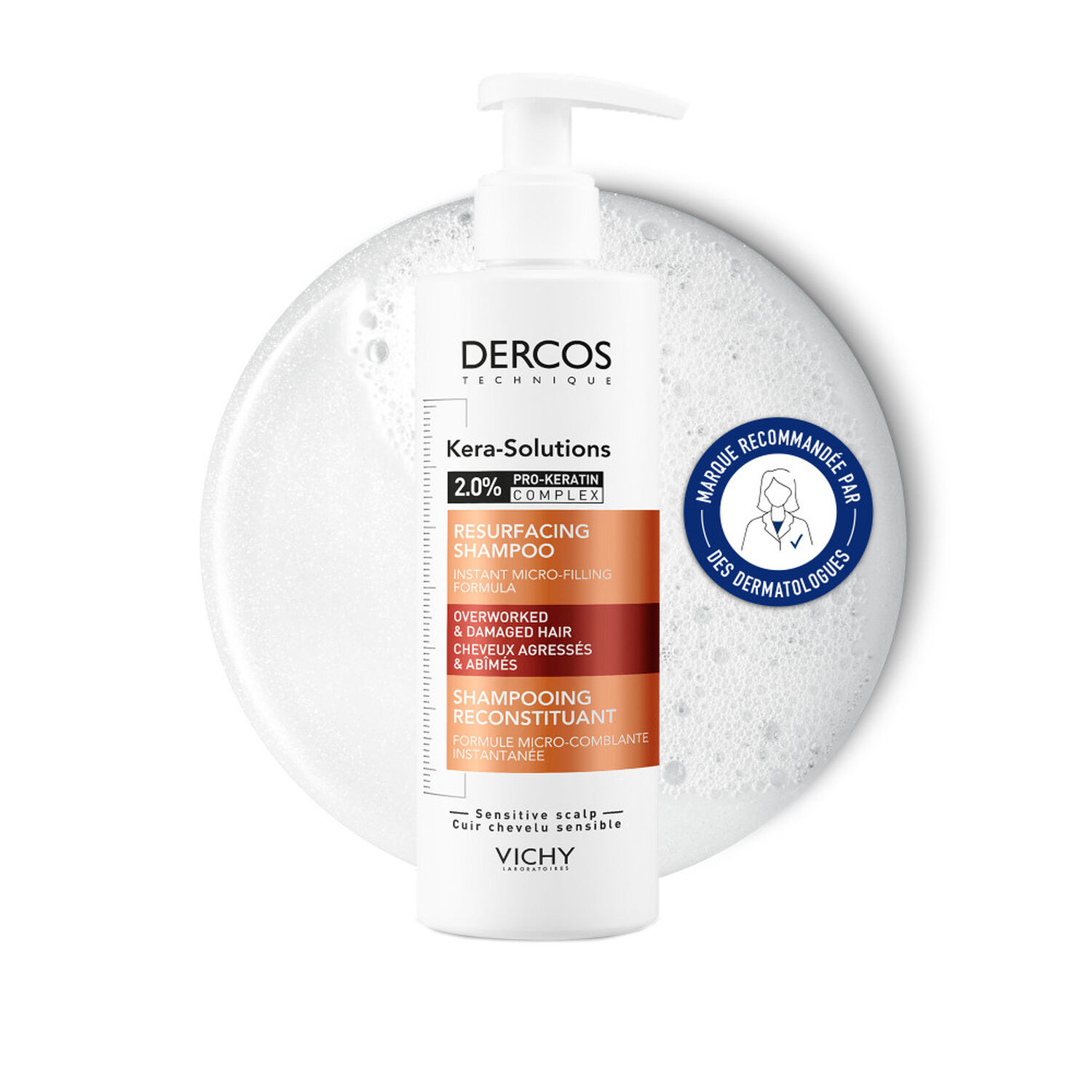 Dercos Technique Kera-Solutions, Shampooing Reconstituant 250 ml ...