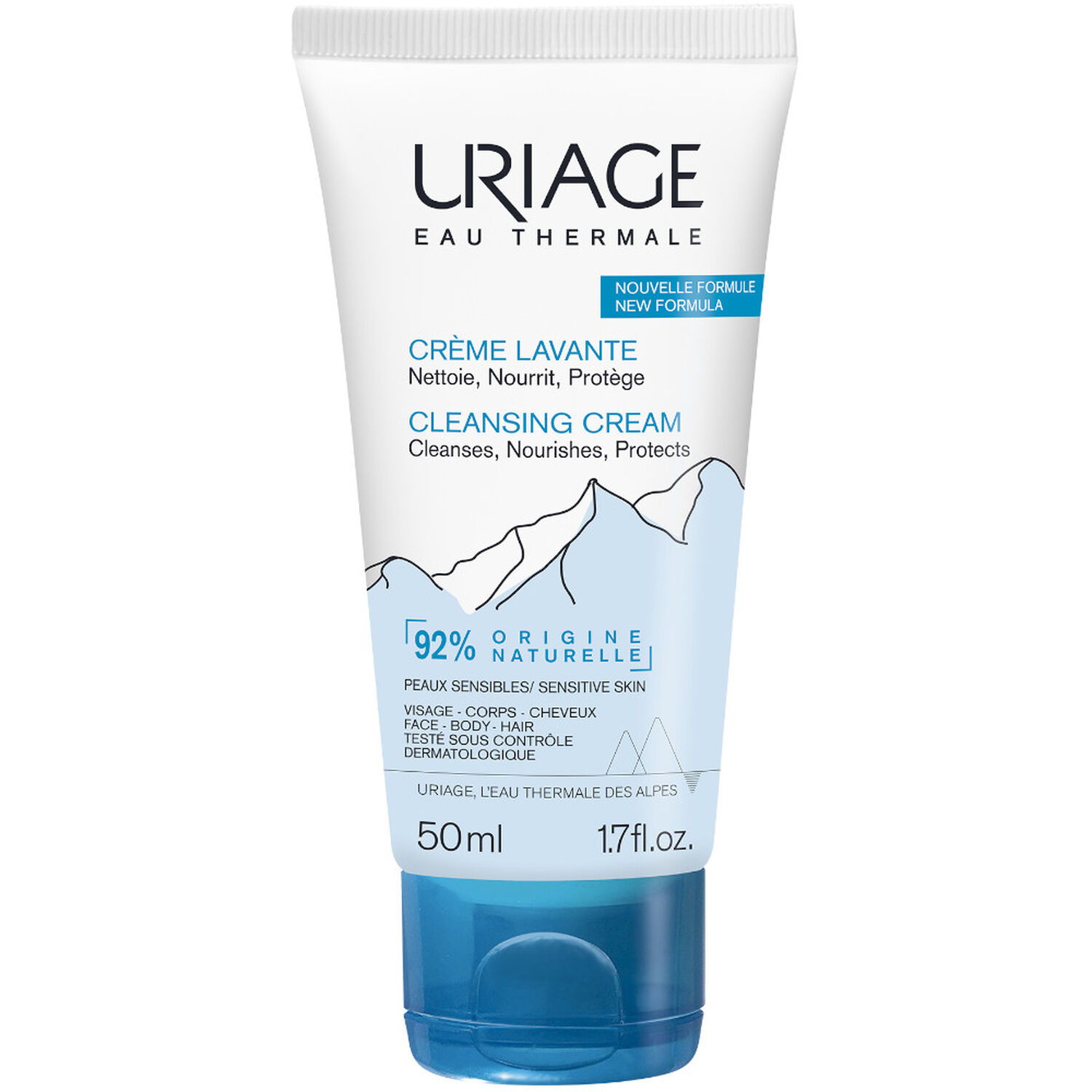 Crème Lavante Peaux Sensibles, Visage, Corps, Cheveux 50 ml - Uriage ...