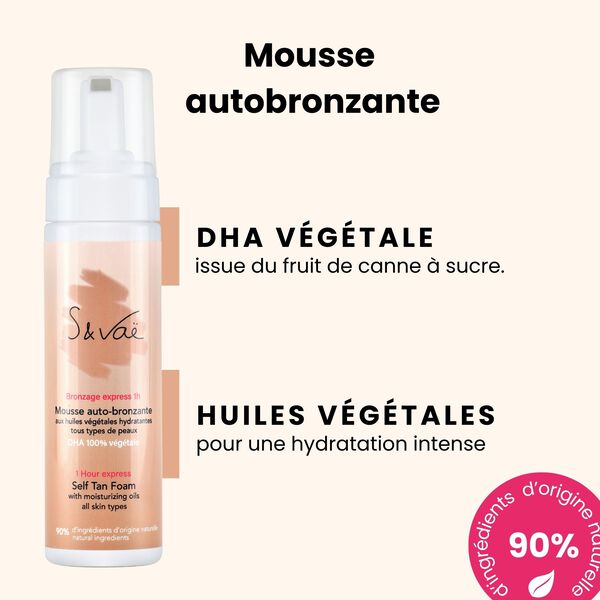 Mousse Autobronzante, Tous Types de Peau 150 ml - S & Vae | MyOrigines ...