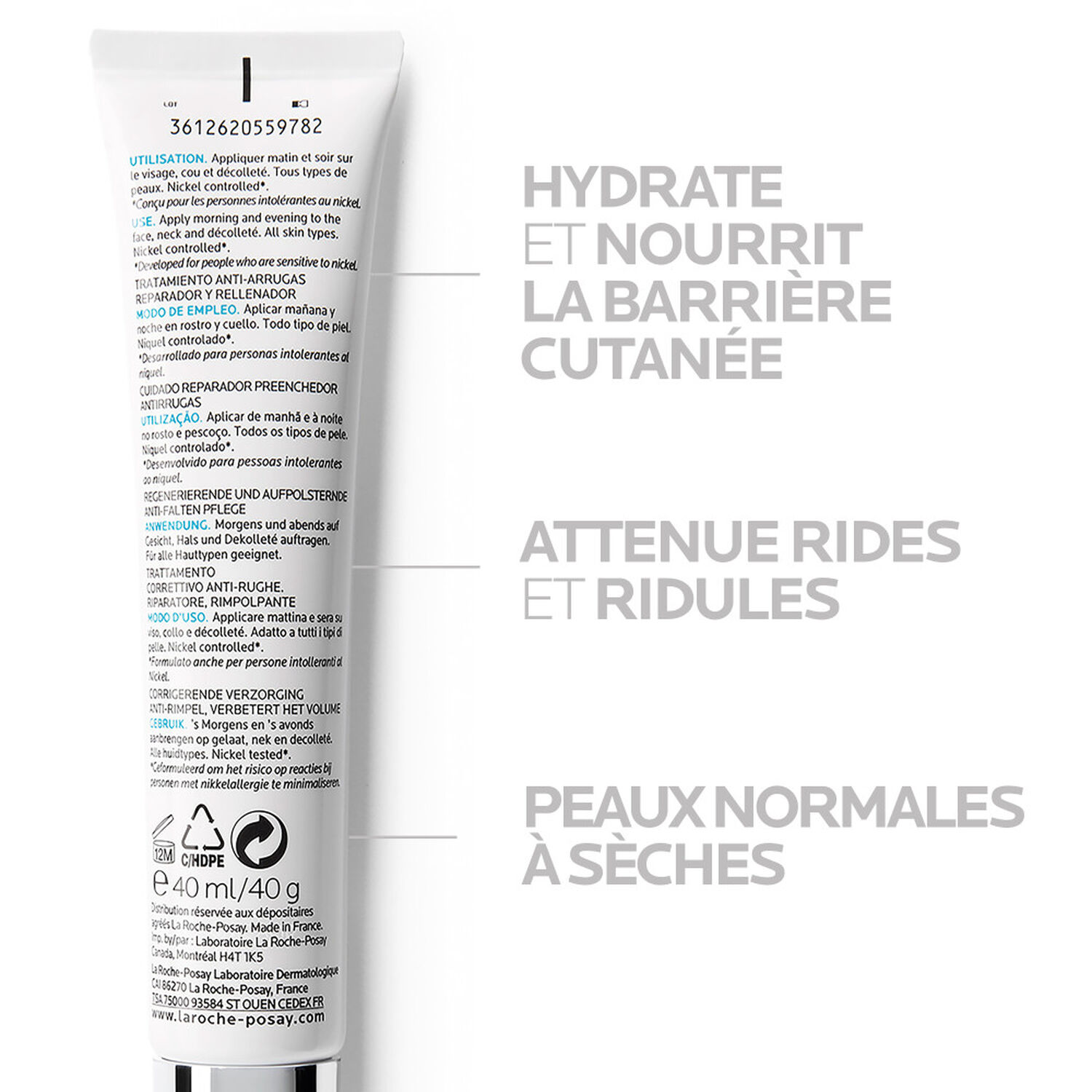 Hyalu B5, Soin Anti-Rides Réparateur Repulpant 40 ml - La Roche-Posay ...