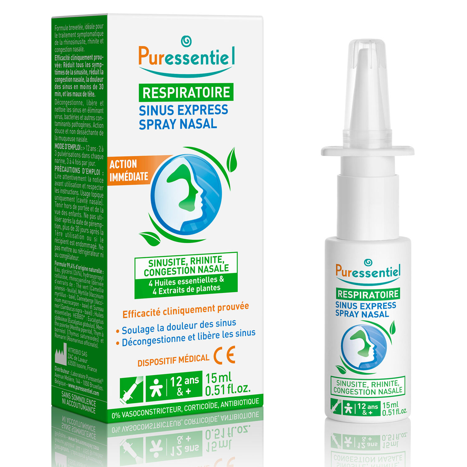 Respiratoire, Sinus Express Nasal Spray - Puressentiel | MyOrigines ...