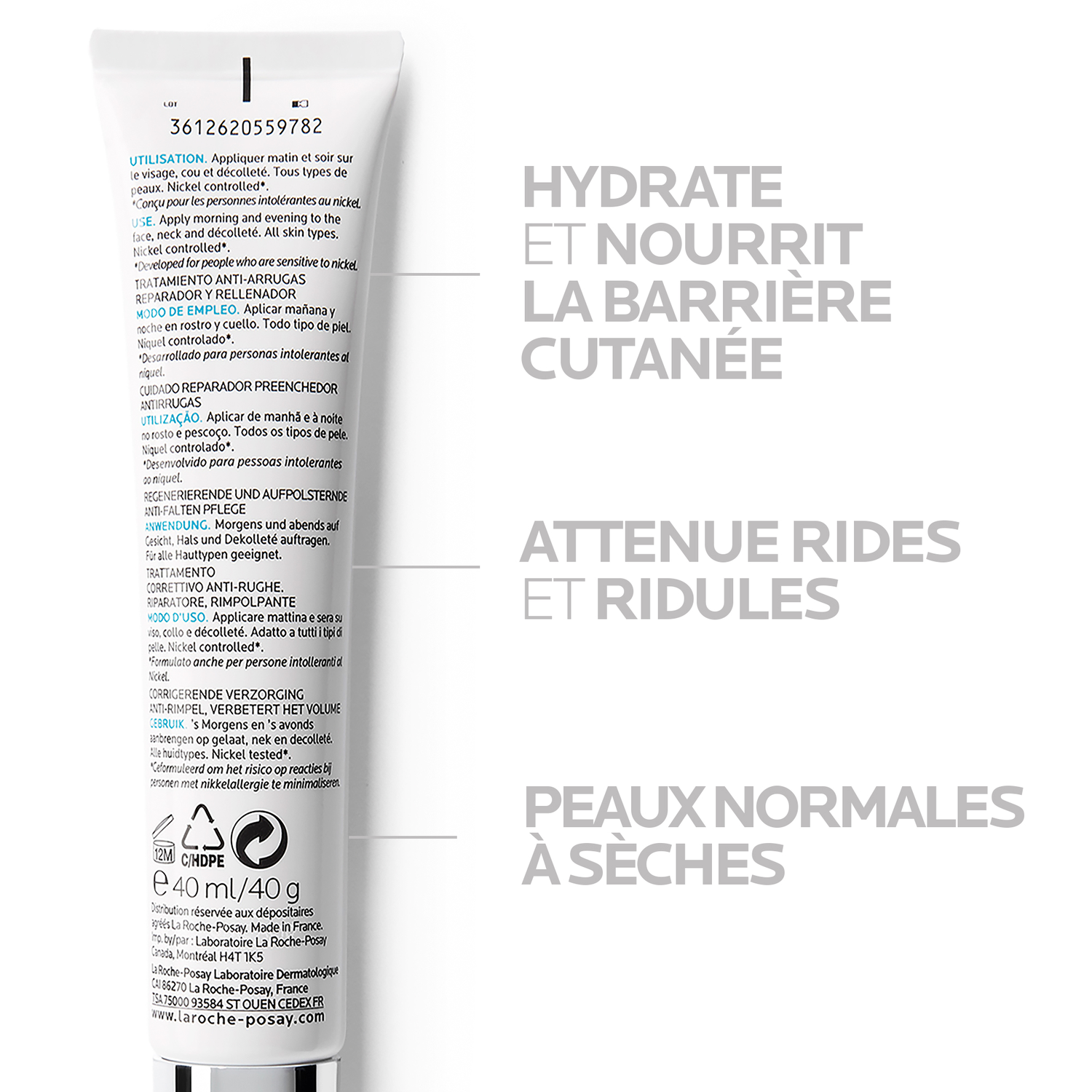 Hyalu B5, Soin Anti-Rides Réparateur Repulpant 40 ml - La Roche-Posay ...