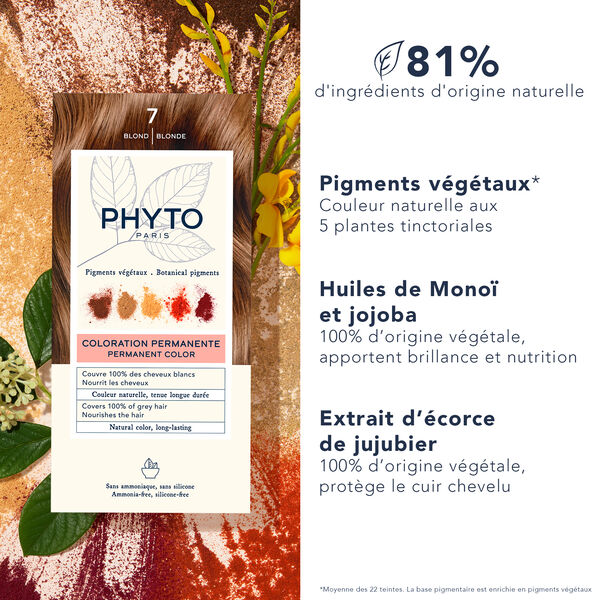 Coloration, 7 Blond - Kit Coloration Permanente - Phyto | MyOrigines ...