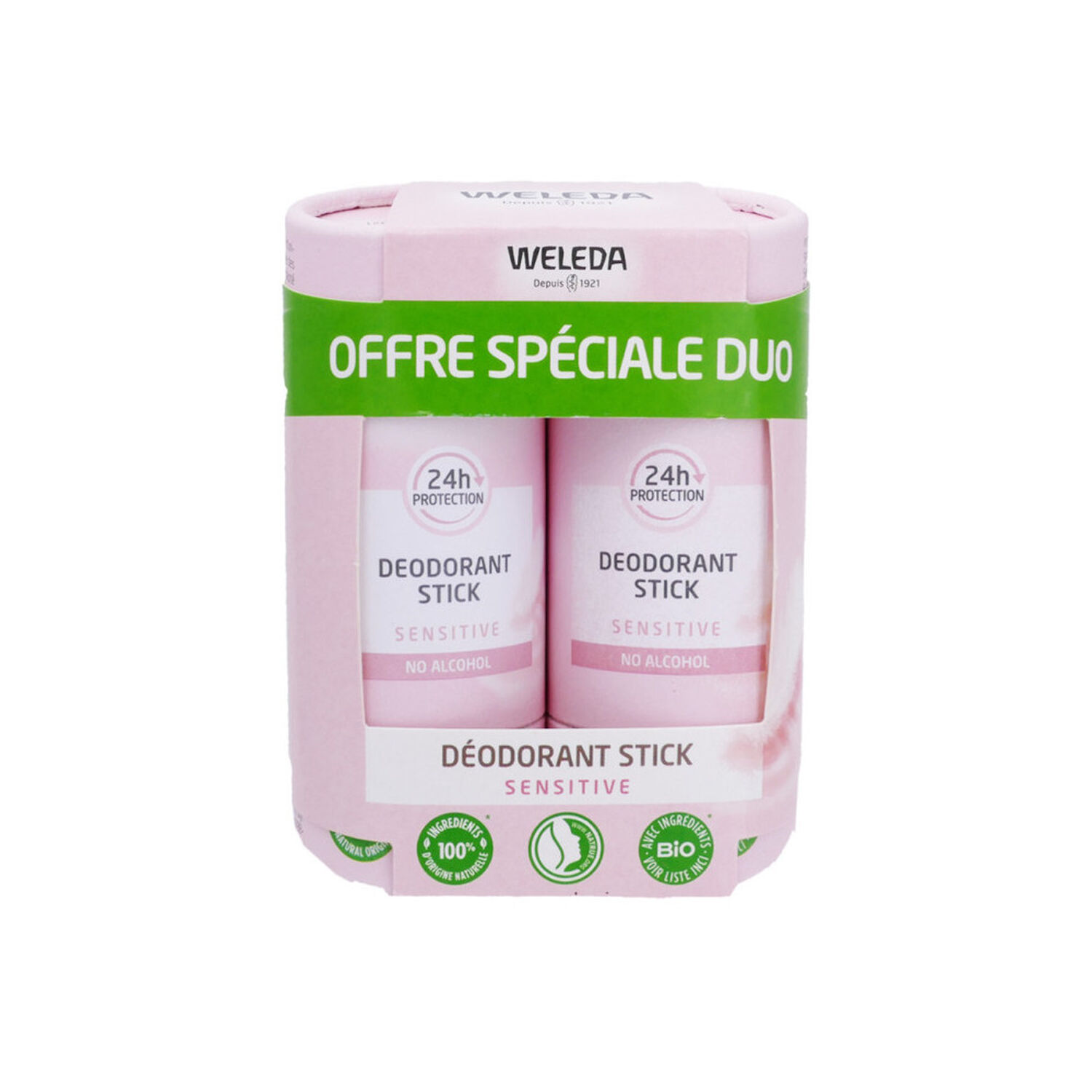 Sensitive, Duo Deodorant Stick 2x50g - Weleda | MyOrigines Parapharmacy ...