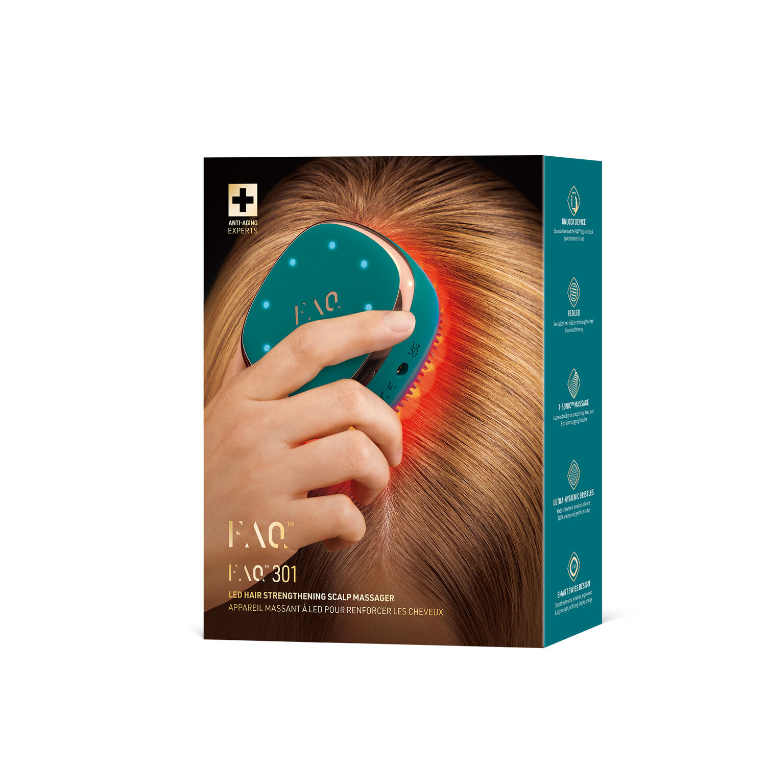 FAQ™, LED Hair Strengthening Scalp Massager - Foréo | MyOrigines Produit