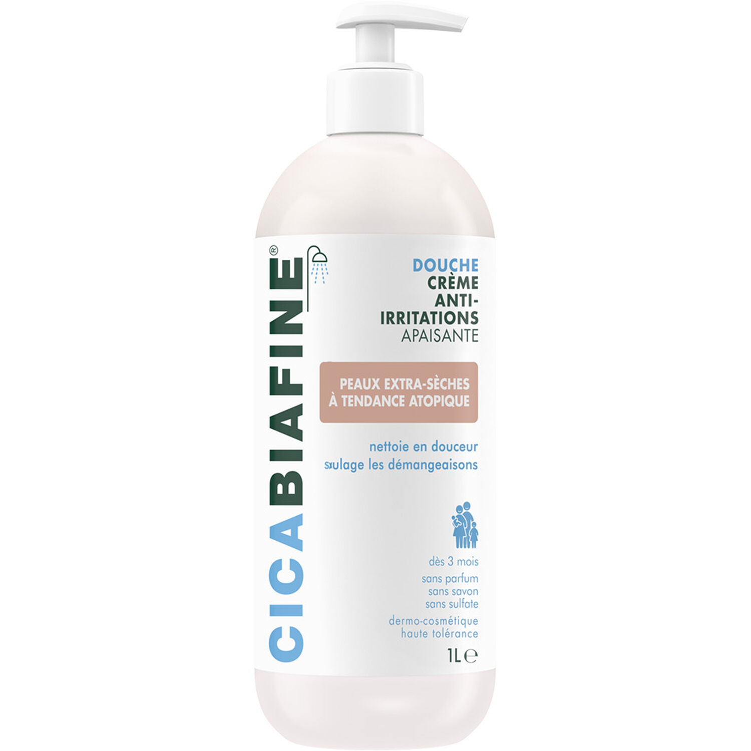 Douche crème, Crème Douche anti-Irritations hydratante 1L - Cicabiafine ...
