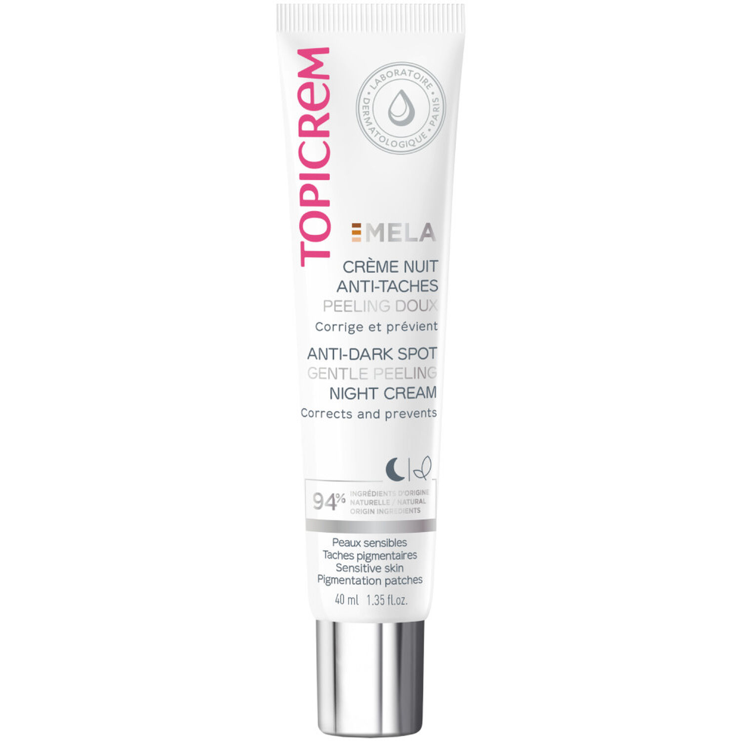 Mela, Crema de noche antimanchas Peeling suave 40 ml - Topicrem ...