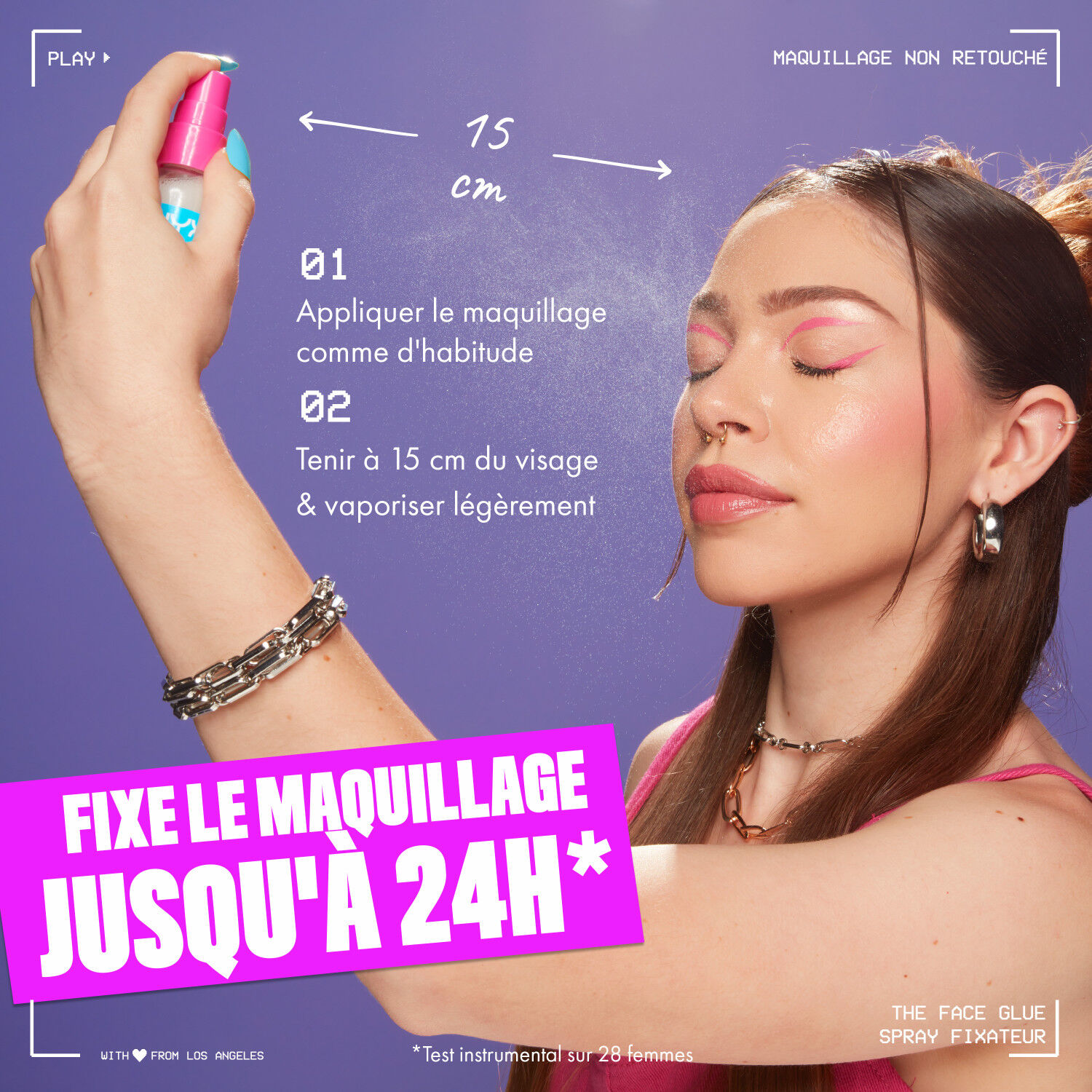 Glue, Spray fixateur résistant aux transferts et waterproof 60 ml - Nyx ...