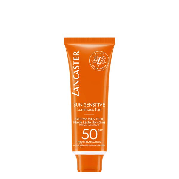 Sun Sensitive, Fluide Lacté Non-Gras Visage SPF50 - Lancaster ...