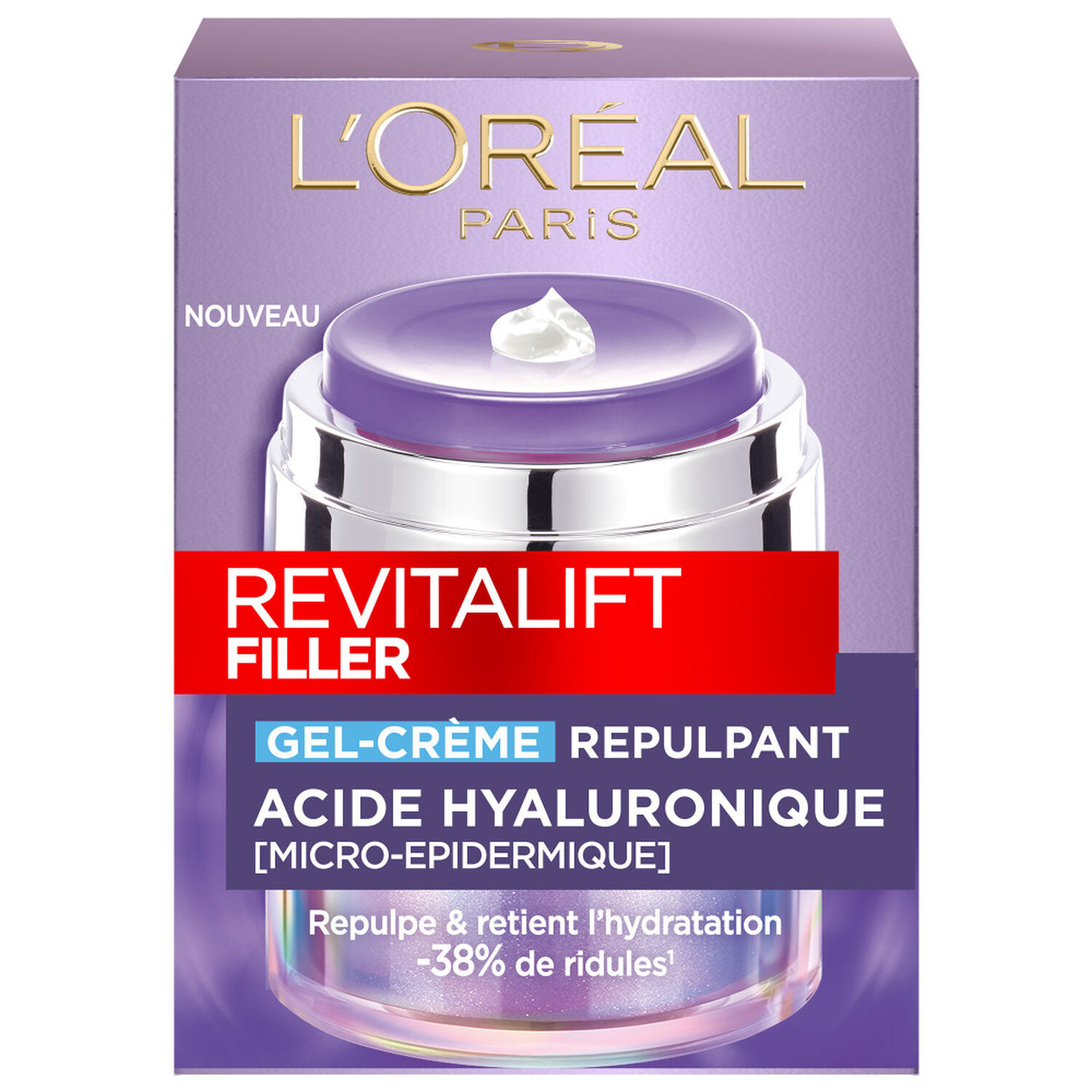 Revitalift Filler, Gel-Crème Jour Anti-âge, Repulpant & Hydratant, à l’Acide Hyaluronique 50 ml ...