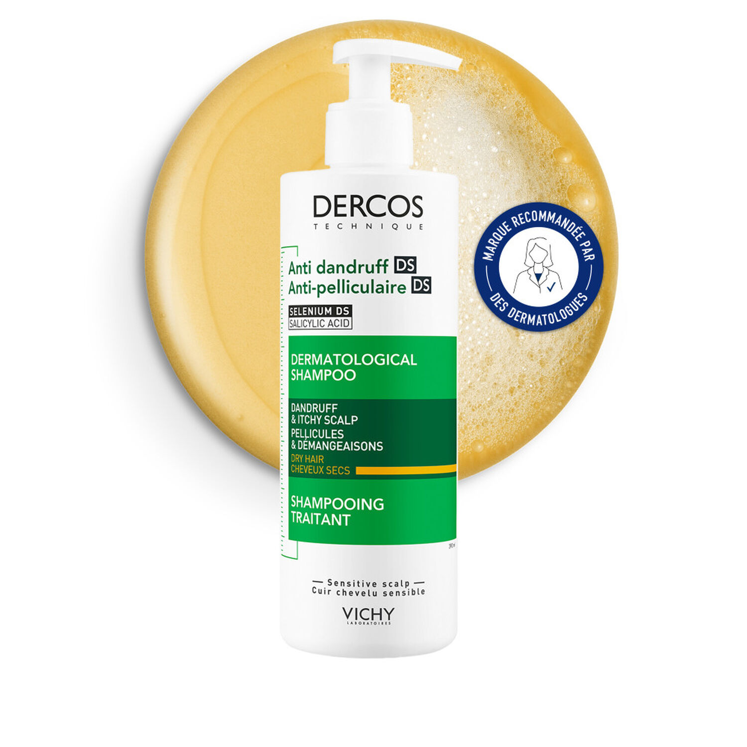 Dercos, Anti-Schuppen Shampoo Behandelnde Schuppen und Juckreiz 390 ml ...