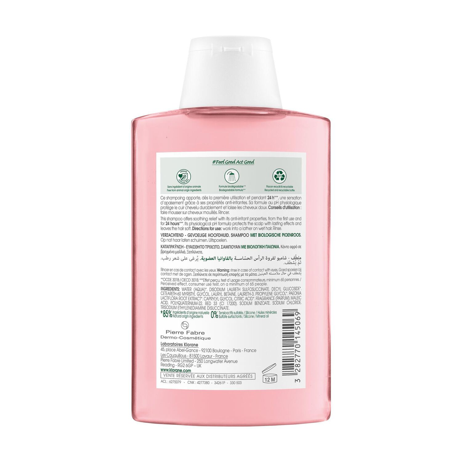 Pivoine, Shampoing Apaisant - Cuir Chevelu Sensible - Klorane ...