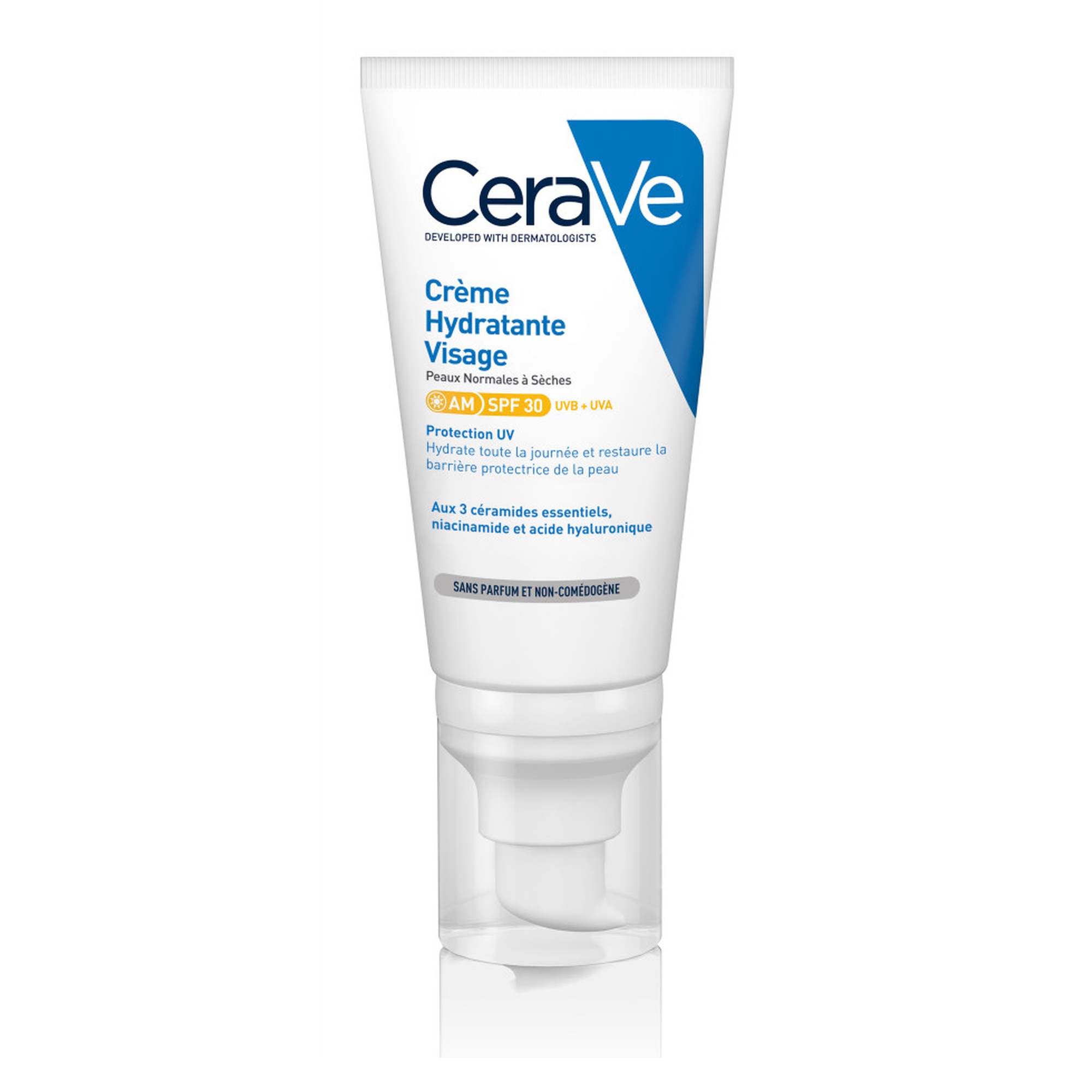 Crème Hydratante Visage SPF30, Peaux Normales à Sèches 52 ml - Cerave ...