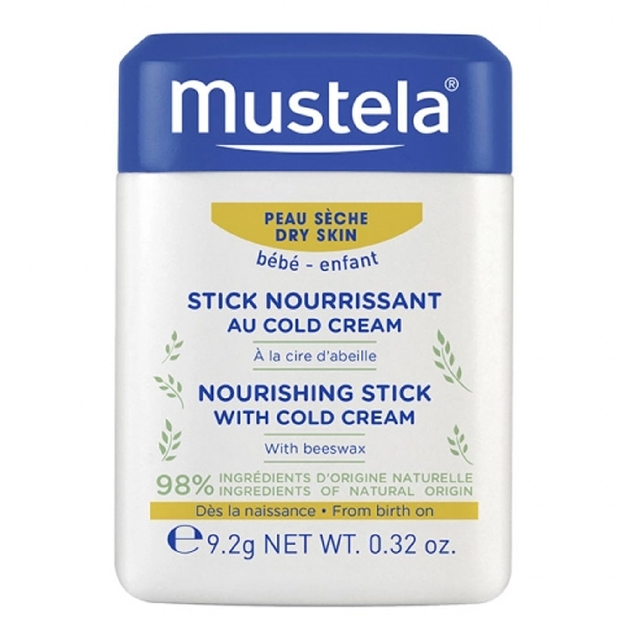 Cold Cream, Stick Nourrissant Peaux Sèches 9,20 g - Mustela ...