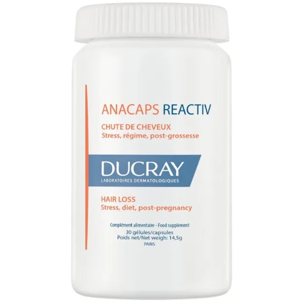 Anacaps Reactiv, Compléments Alimentaire - Chute de Cheveux 30 Gélules ...