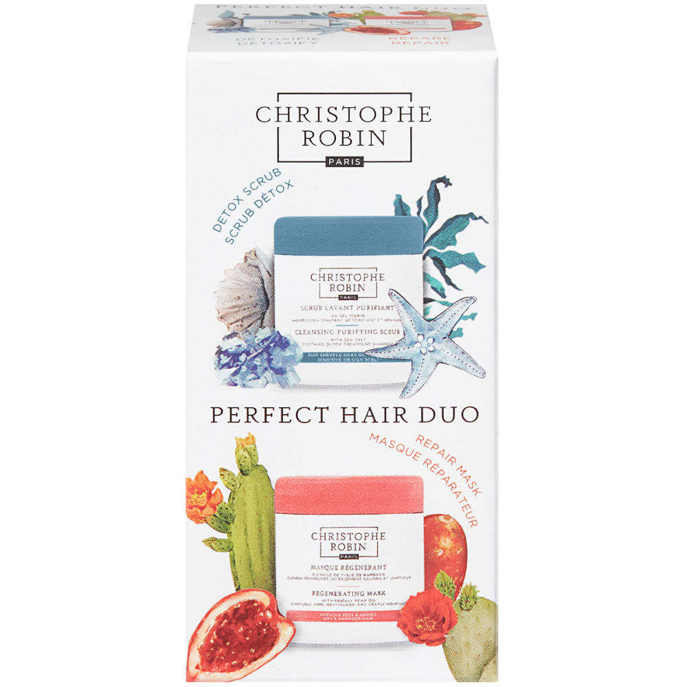 Perfect Hair Duo, Detox Scrub + Regenerating Mask Set - Christophe ...