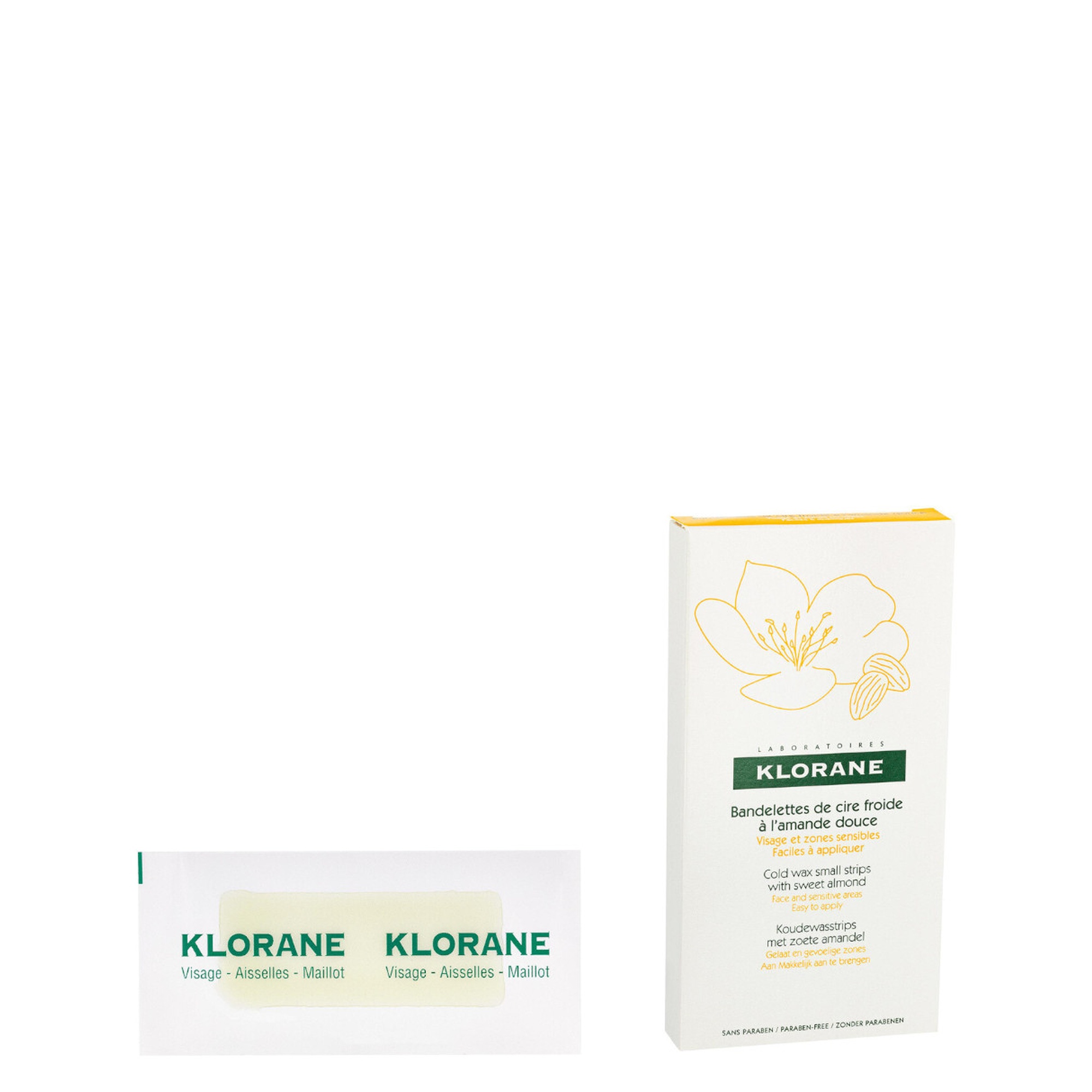Amande Douce, Cire Froide Visage 6 Bandes - Klorane | MyOrigines ...